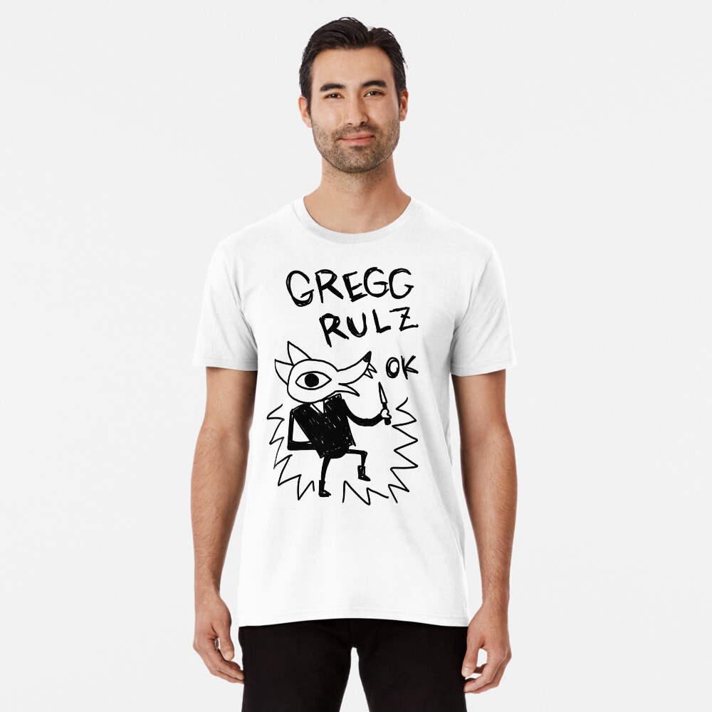 "GREGG RULZ Night in The Woods " Pin for Sale by creaturesditch | Redbubble