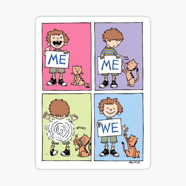 "Me to We" Sticker by cpedrawza | Redbubble