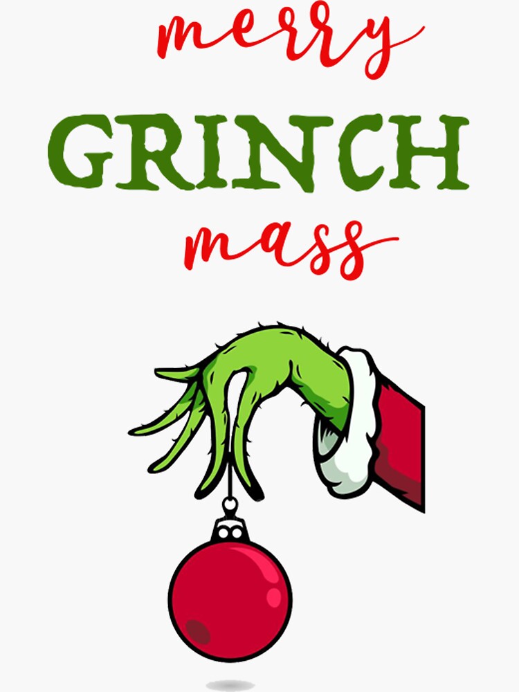 "Merry grinch mass" Sticker for Sale by loveandlove | Redbubble