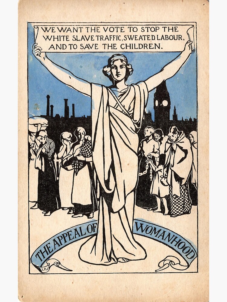 ""The appeal of Womanhood", feminist voting rights propaganda art ...