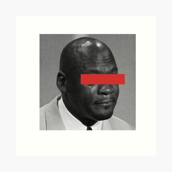 "MJ Crying Meme - Red Eyes" Art Print by ericjohanes | Redbubble