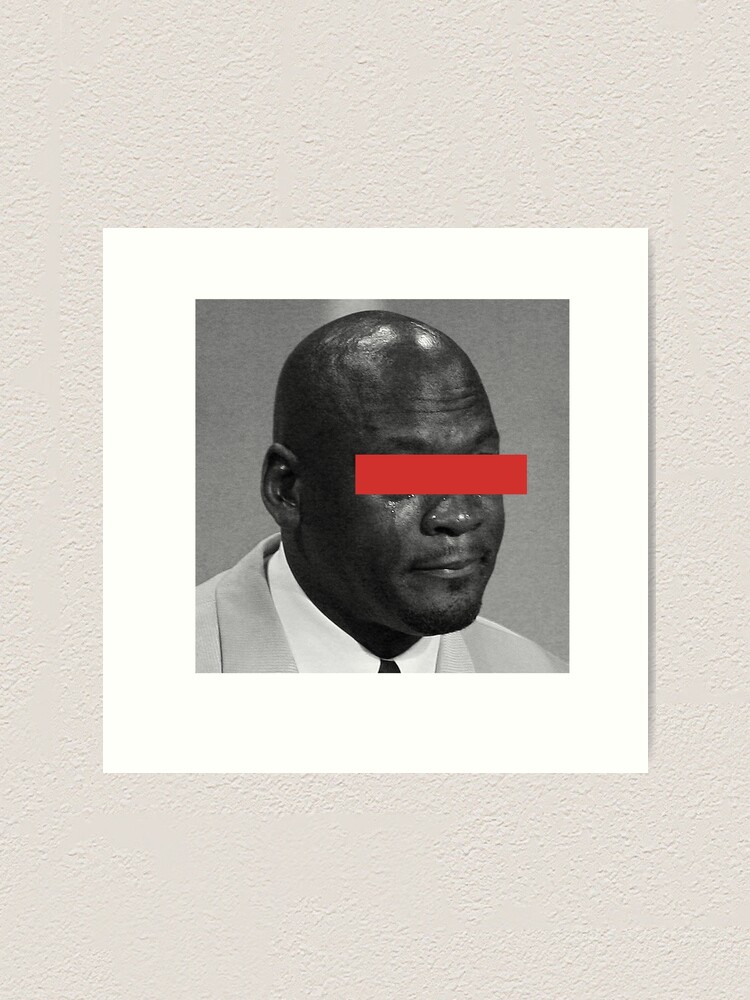 "MJ Crying Meme - Red Eyes" Art Print by ericjohanes | Redbubble
