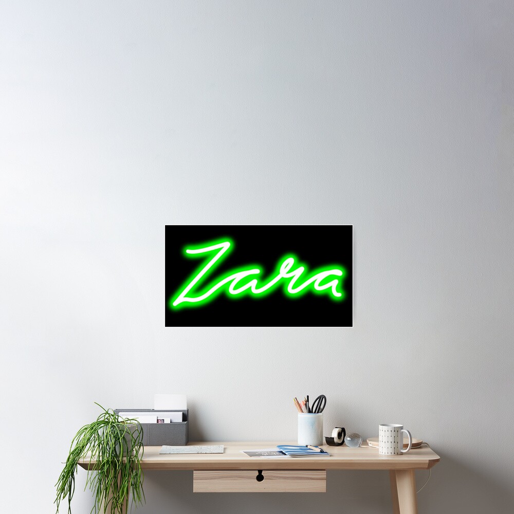 Póster «Letrero de neón Zara» de chloesartworld | Redbubble