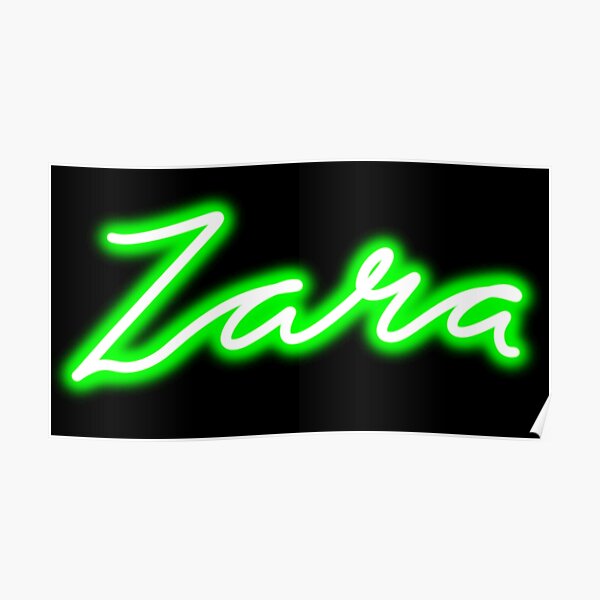 Póster «Letrero de neón Zara» de chloesartworld | Redbubble