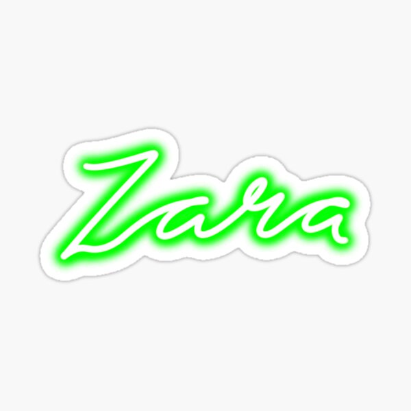 "Neon light sign Zara" Sticker by chloesartworld | Redbubble
