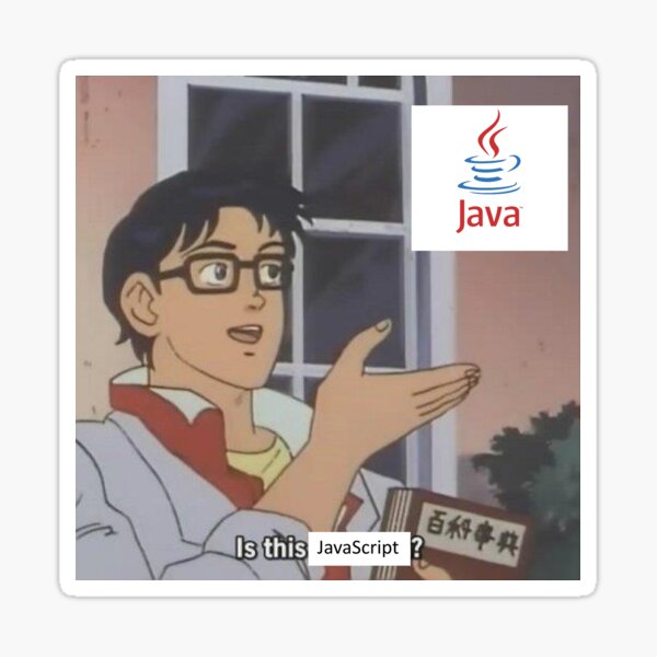 "Is This Java Meme" Sticker by commontruth | Redbubble