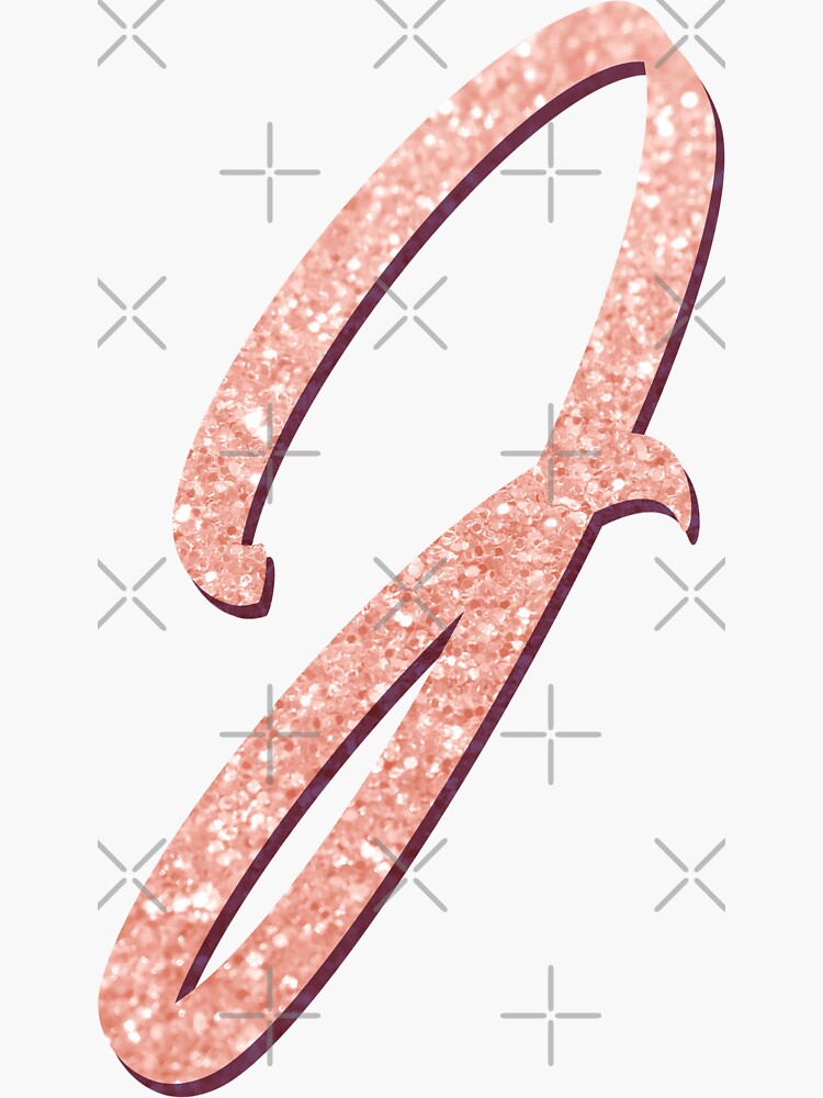 "Rose gold glitter letters - #J" Sticker for Sale by Radu Matei | Redbubble
