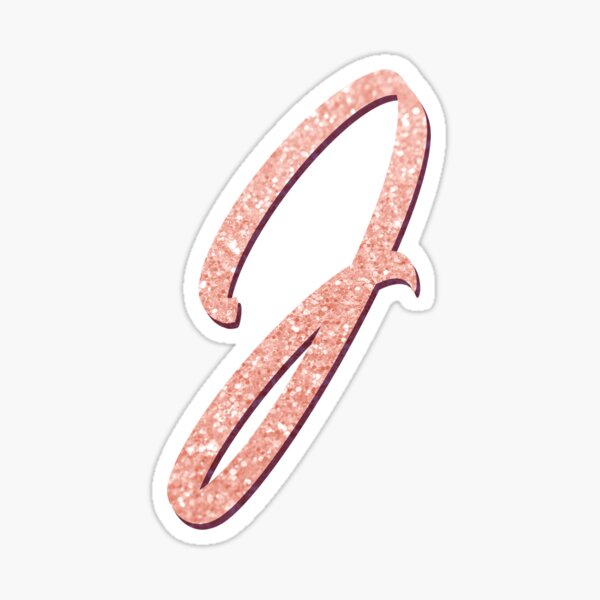 "Rose gold glitter letters - #J" Sticker for Sale by Radu Matei | Redbubble