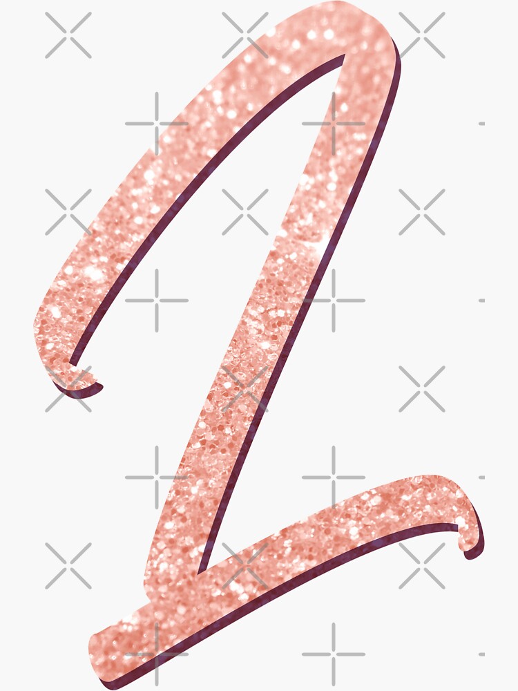 "Rose gold glitter letters - #L" Sticker by fratica1984 | Redbubble