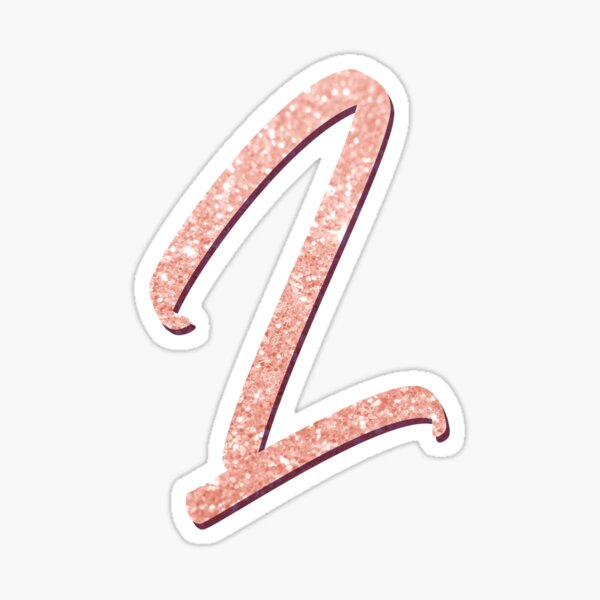 "Rose gold glitter letters - #L" Sticker by fratica1984 | Redbubble