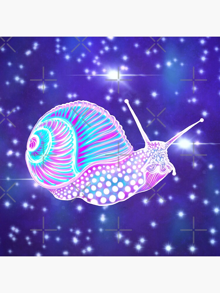 "Psychedelic Galaxy Snail" Poster by awanderingsoul | Redbubble