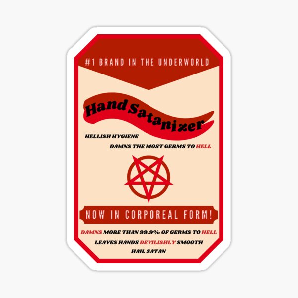 "Hand Satanizer" Sticker for Sale by Axlord | Redbubble
