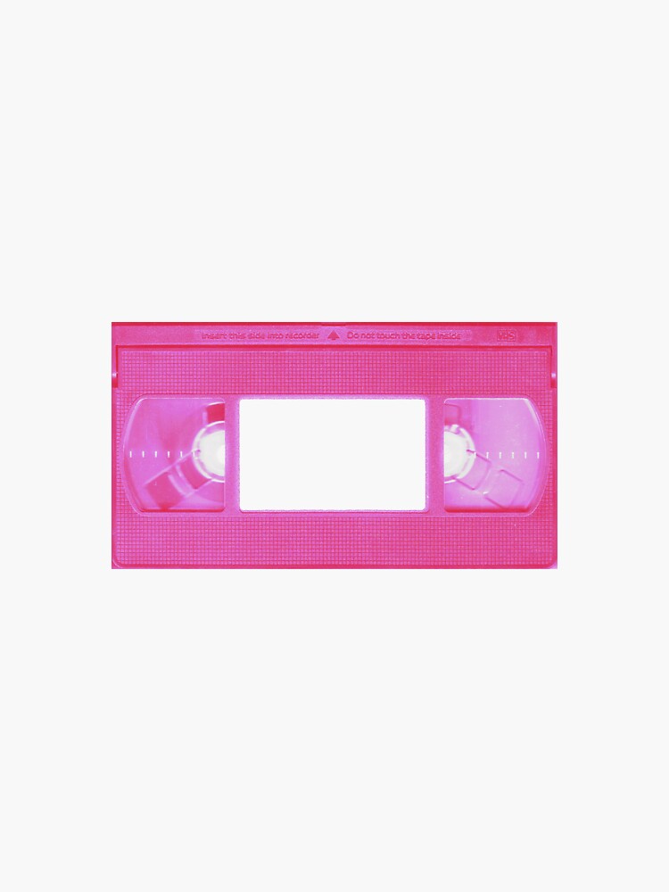 "Pink VHS Casette Video" Sticker for Sale by andyrewth | Redbubble