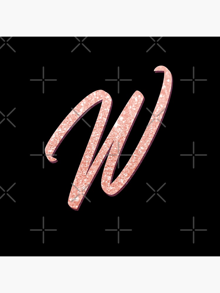 "Rose gold glitter letters - #W" Poster by fratica1984 | Redbubble