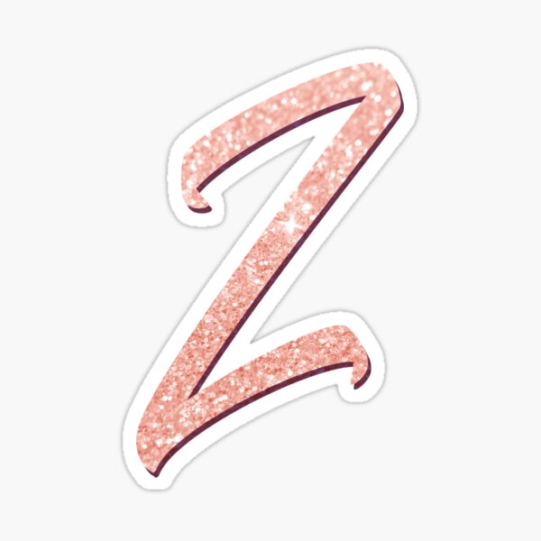 "Rose gold glitter letters - #Z" Sticker for Sale by fratica1984 ...