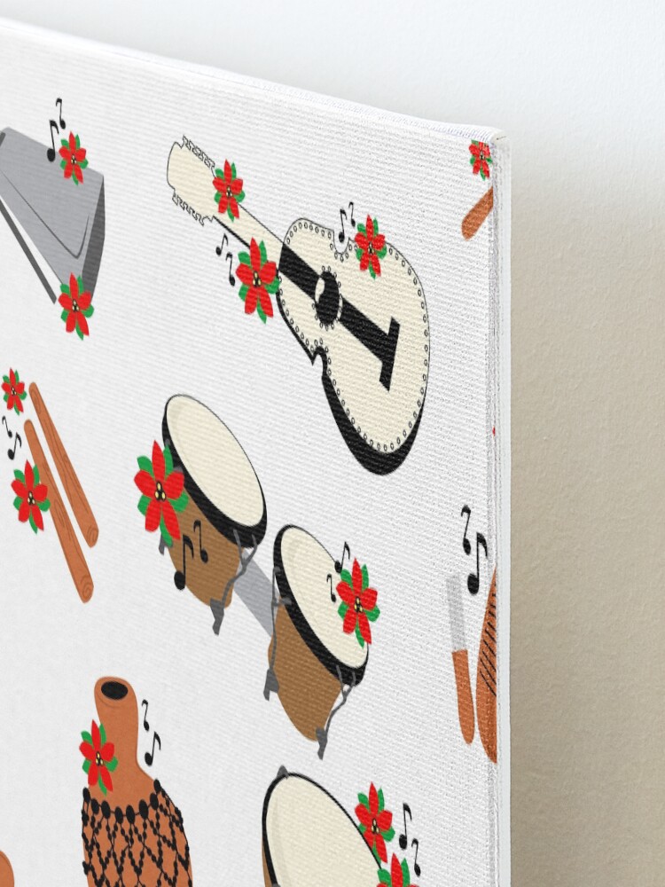 Lámina montada «Instrumentos Parranda Navidad Puerto Rico Pleneras ...