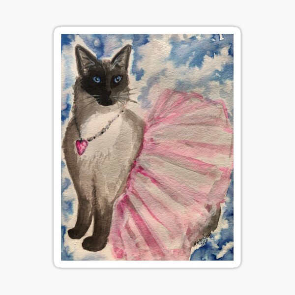 "Siamese Princess" Sticker for Sale by artmarieso | Redbubble