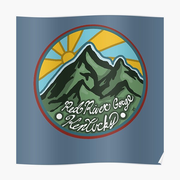 "Red River Gorge Mountain Badge" Poster for Sale by theingridmiller ...