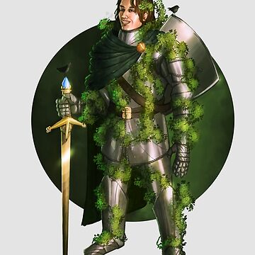"Green Knight Fantasy Print" Sticker for Sale by RalphTArt | Redbubble