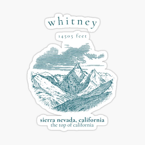 "Mount Whitney" Sticker for Sale by Johnkael | Redbubble