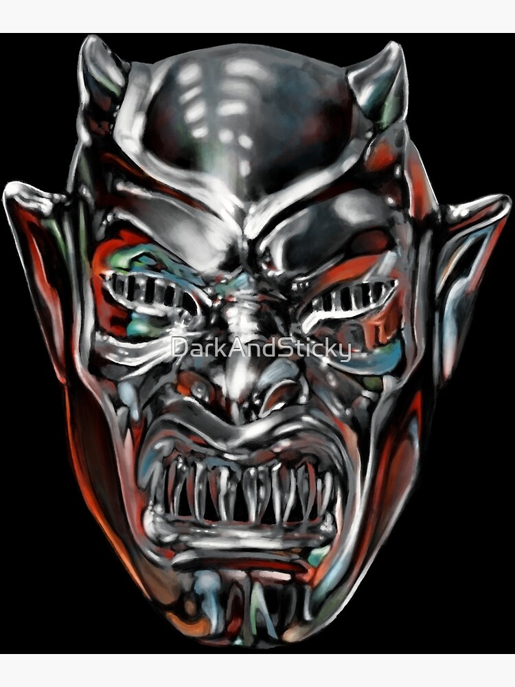 ""DEMONS" MASK" Photographic Print for Sale by DarkAndSticky | Redbubble