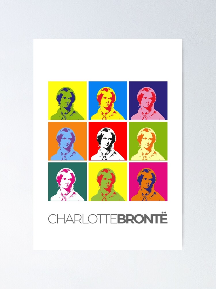 "Charlotte Brontë pop-art portrait poster" Poster by CMYKStudio | Redbubble
