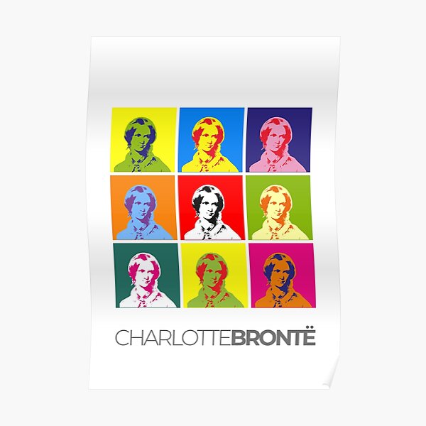 "Charlotte Brontë pop-art portrait poster" Poster by CMYKStudio | Redbubble