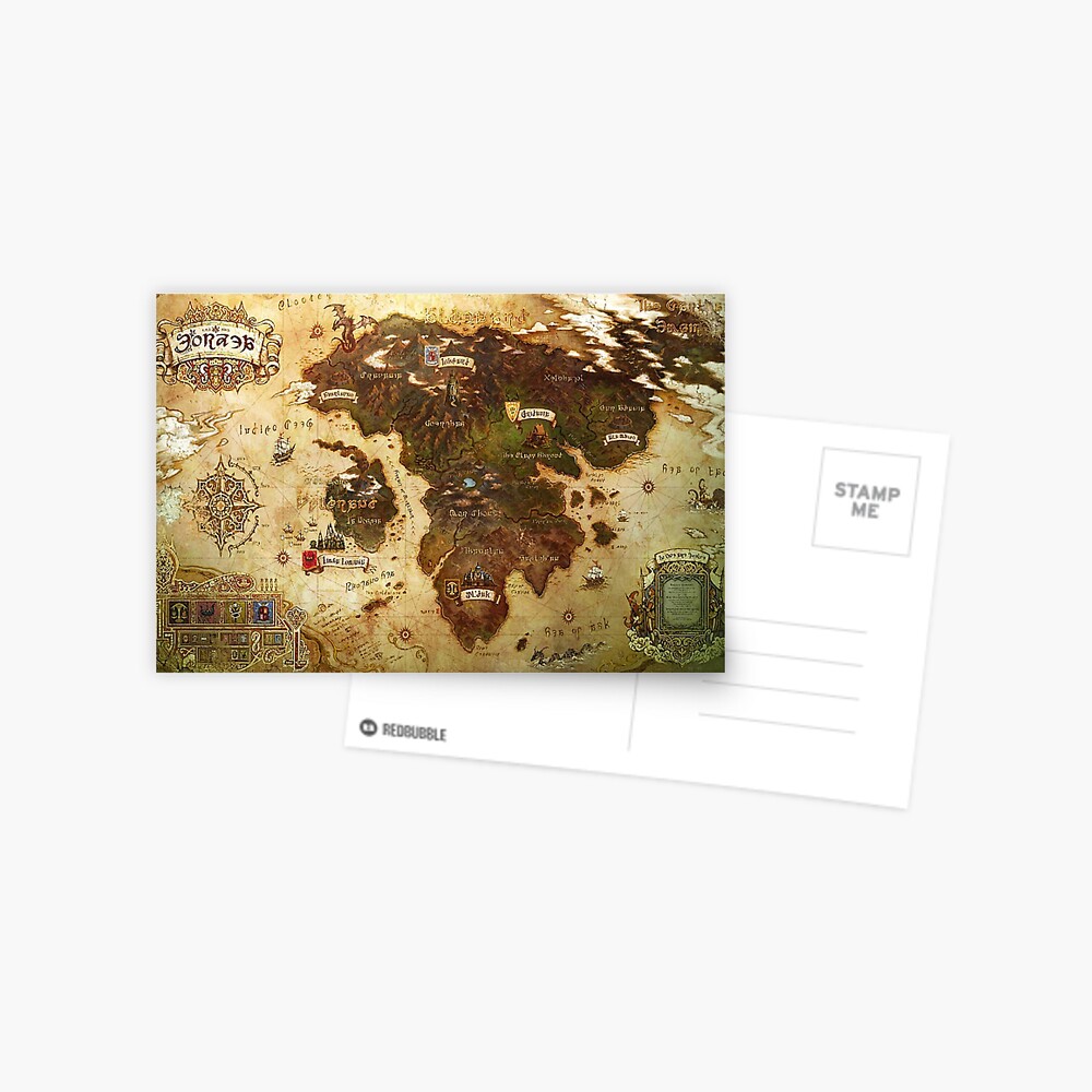 "Eorzea FFXIV Map" Canvas Print for Sale by hayesade | Redbubble