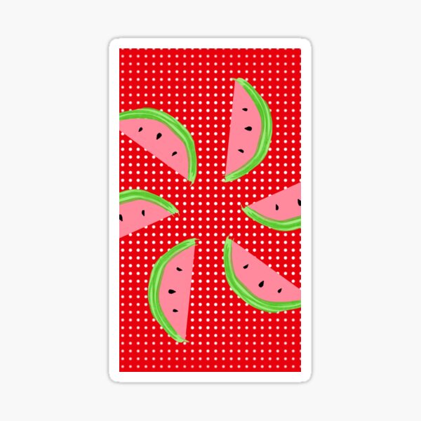 "Watermelon Wheel " Sticker for Sale by AmberJaney | Redbubble