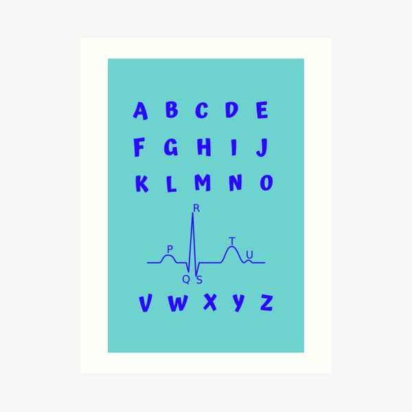 "QRS complex wave(ECG)" Art Print for Sale by EmotionArt | Redbubble