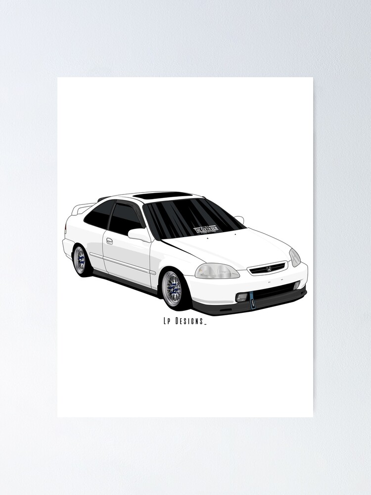 "Civic Ej8" Poster by lpdesigns1 | Redbubble