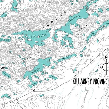 "Map of Killarney Provincial Park" Poster for Sale by Lake Dude | Redbubble