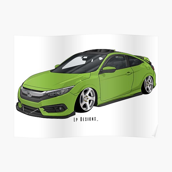 "Civic 10th Gen" Poster for Sale by lpdesigns1 | Redbubble