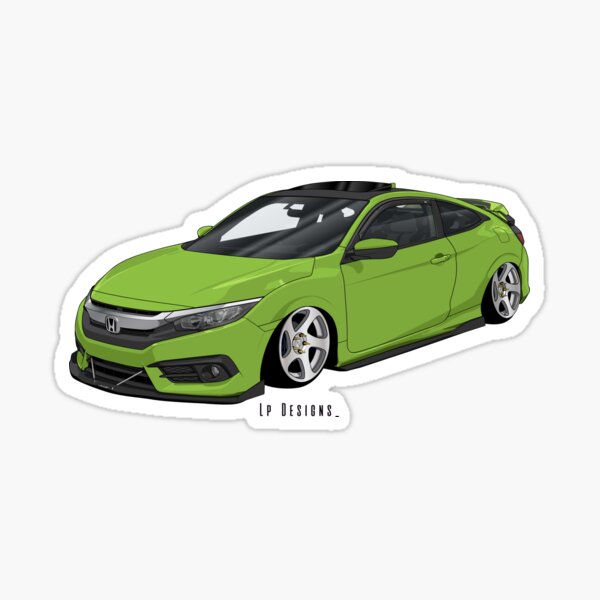 "Civic 10th Gen" Sticker by lpdesigns1 | Redbubble