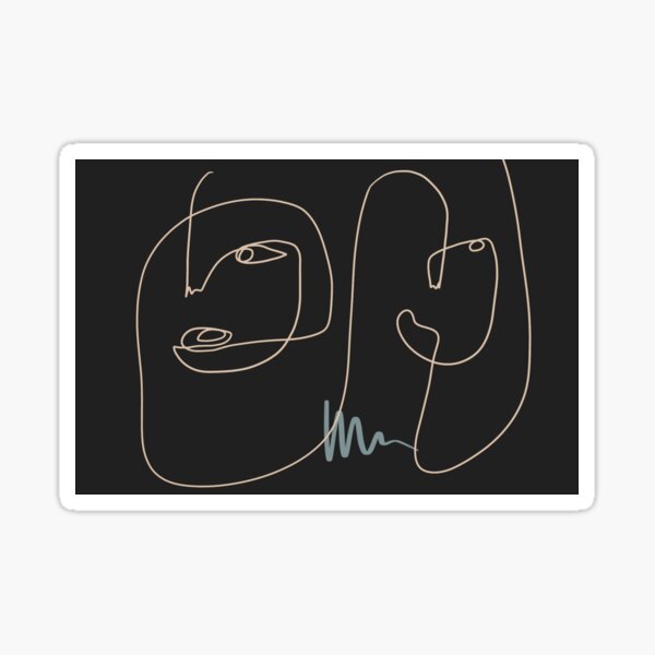 "Face Off" Sticker for Sale by drawingwithz | Redbubble