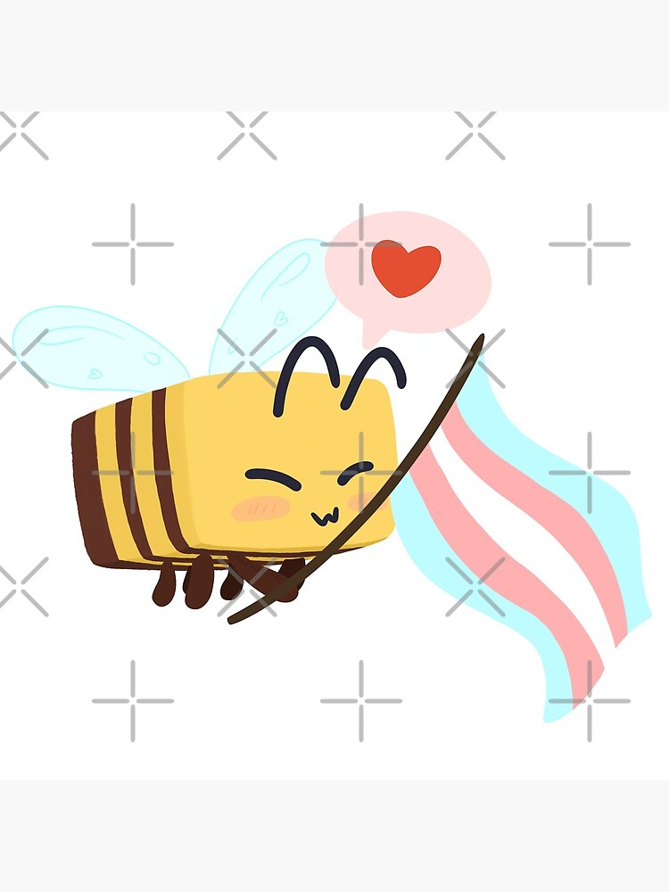 "Minecraft Trans Pride Bee" Poster for Sale by SoupinSpace | Redbubble