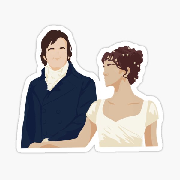 "Lizzie and Darcy " Sticker for Sale by OliviaLB | Redbubble