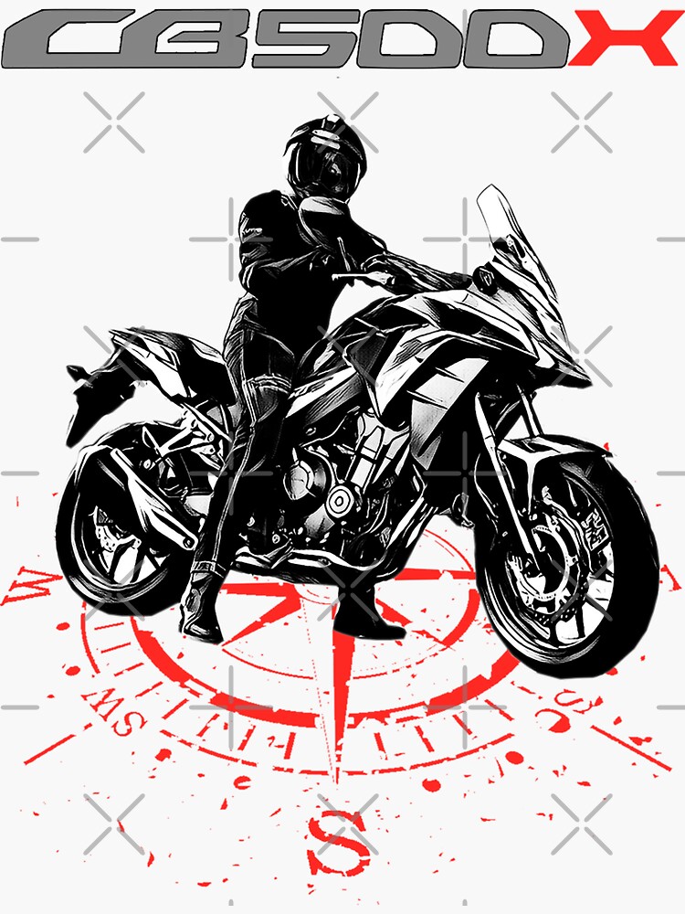 "Honda CB500X" Sticker for Sale by Evomotoarte | Redbubble