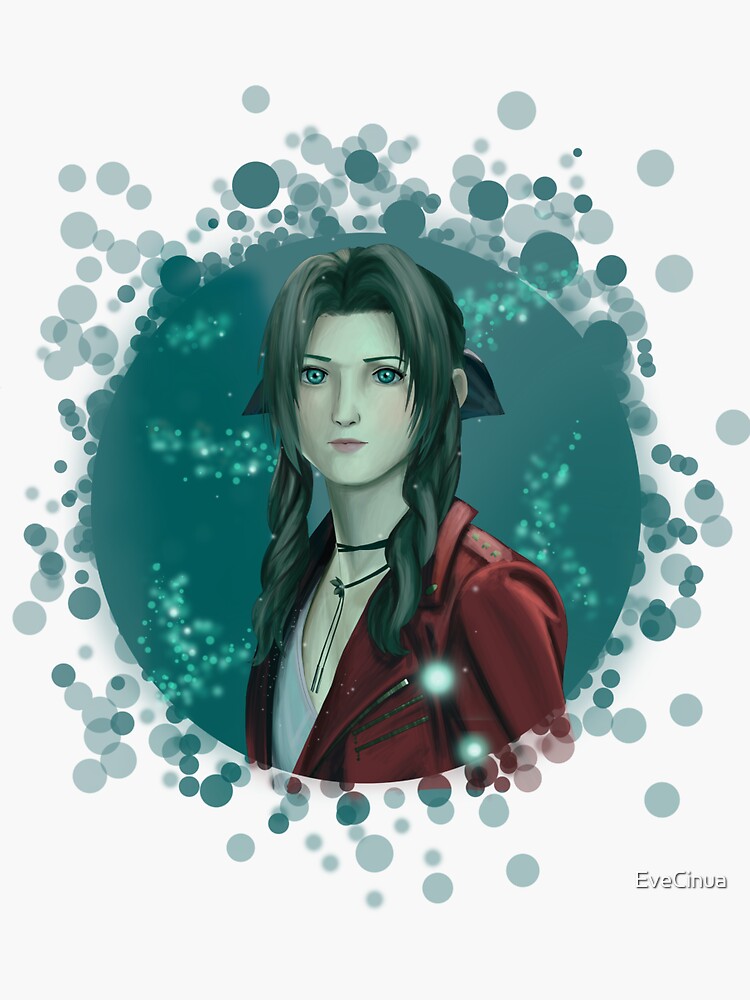 "Aerith Gainsborough" Sticker for Sale by EveCinua | Redbubble