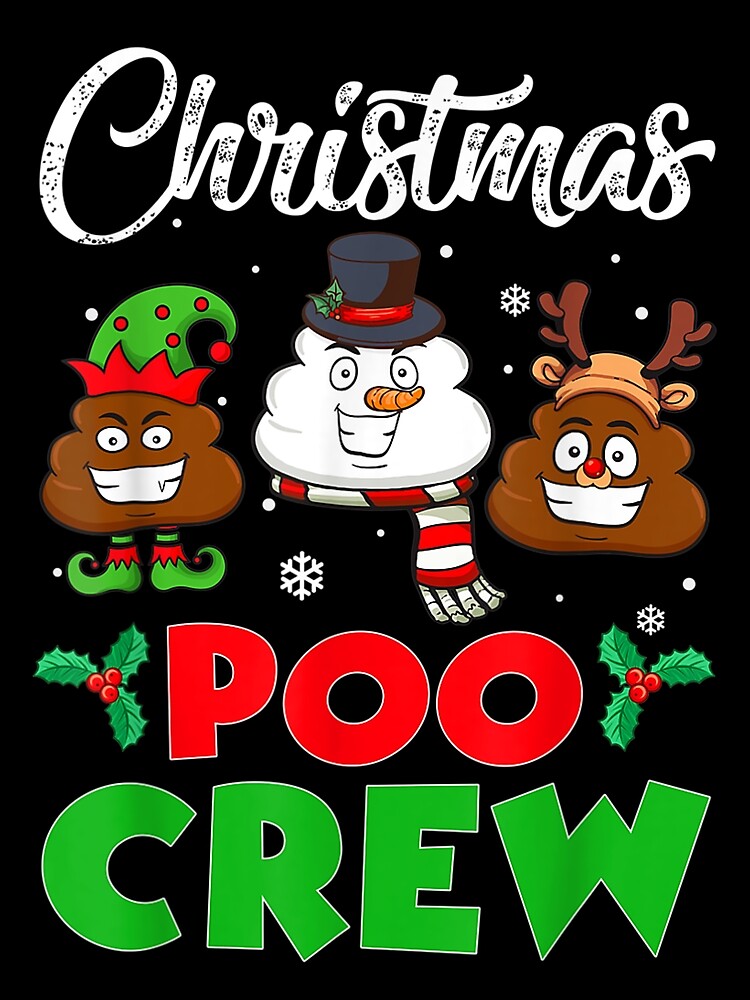 "Christmas Poo Crew Funny Christmas Poop Emoji" Poster by HieuPham1301 ...