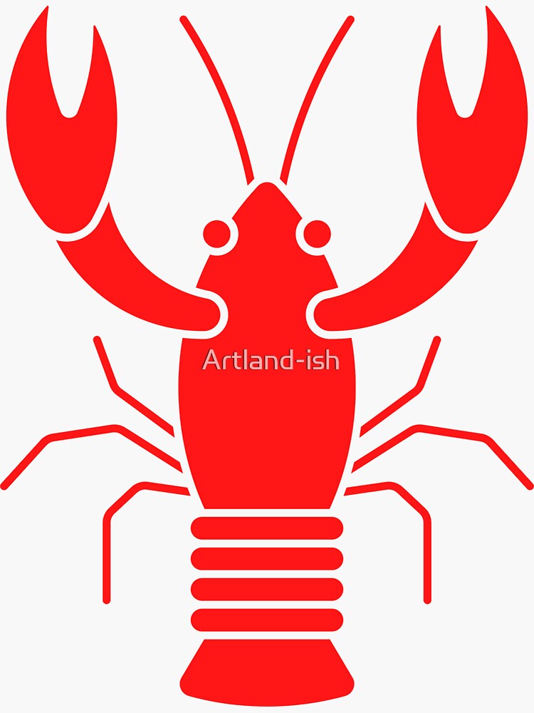 "Crawfish" Sticker for Sale by Artland-ish | Redbubble