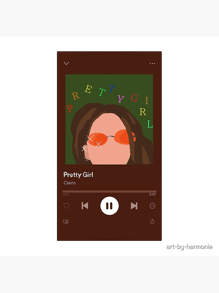 "Clairo Pretty Girl Spotify Cover" Poster for Sale by art-by-harmonie ...