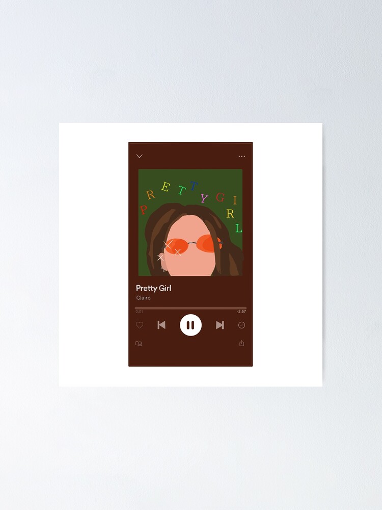 "Clairo Pretty Girl Spotify Cover" Poster for Sale by art-by-harmonie ...