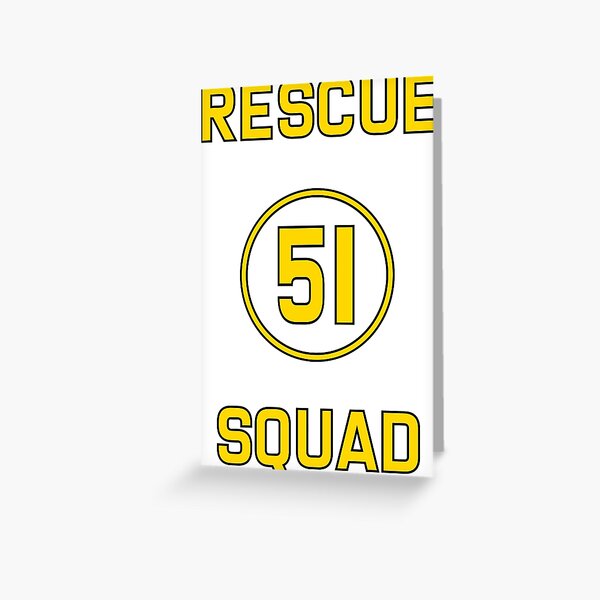 "Emergency Squad 51 Rear of Truck Reproduction Logo" Greeting Card for ...