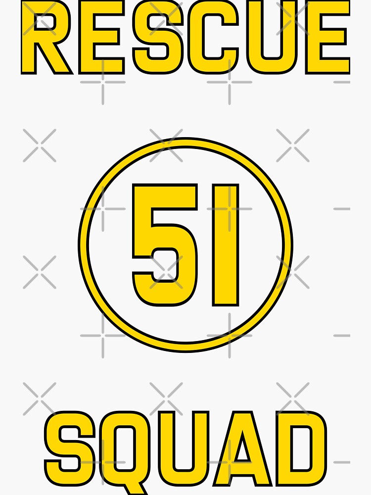 "Emergency Squad 51 Rear of Truck Reproduction Logo" Sticker for Sale ...