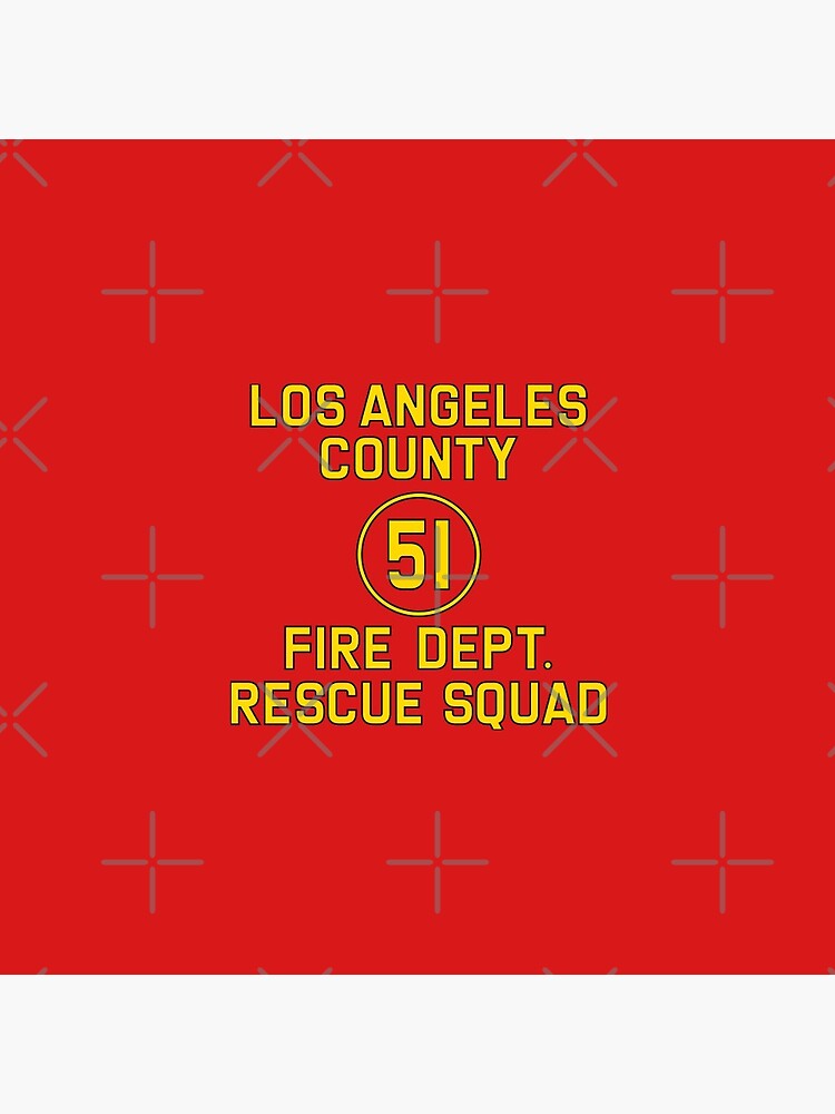 Emergency Squad 51 Side Of Truck Reproduction Logo Pin Button