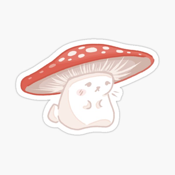 "Puff Bunny Toadstool I" Sticker by MorWynia | Redbubble