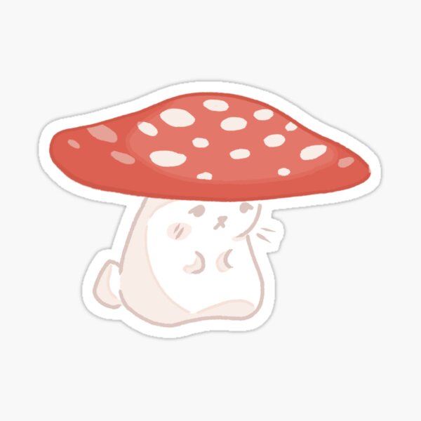 "Puff Bunny Toadstool II" Sticker by MorWynia | Redbubble