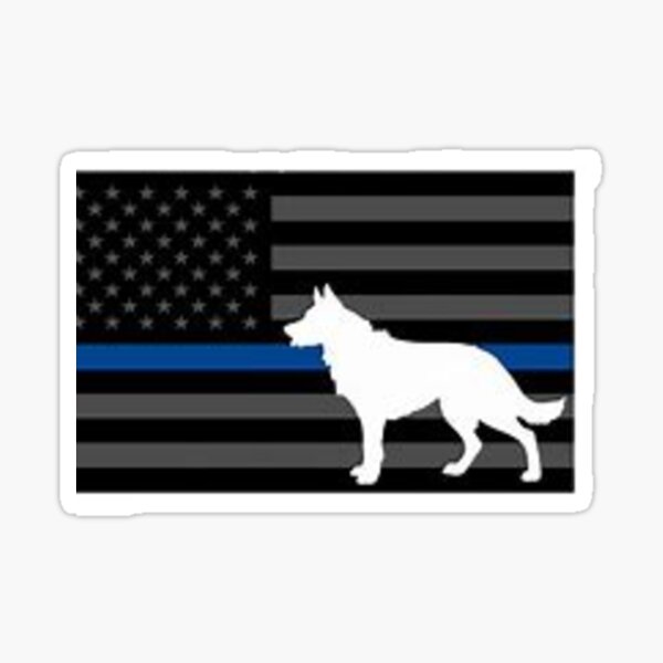 "Police K9 Thin Blue Line Flag" Sticker for Sale by ResponderMedia ...