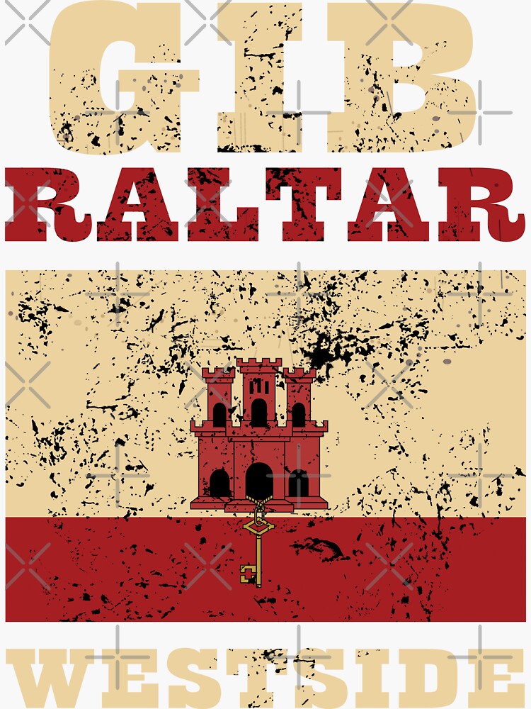 "Flag of Gibraltar" Sticker for Sale by KewaleeTee | Redbubble